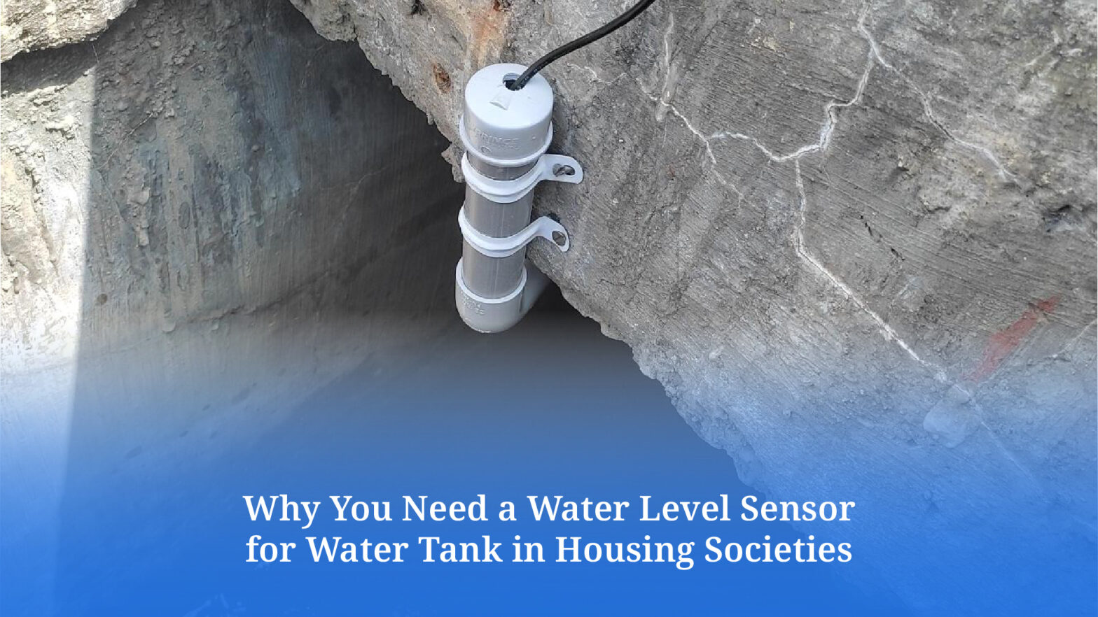 Efficient water level sensor for water tank monitoring in societies